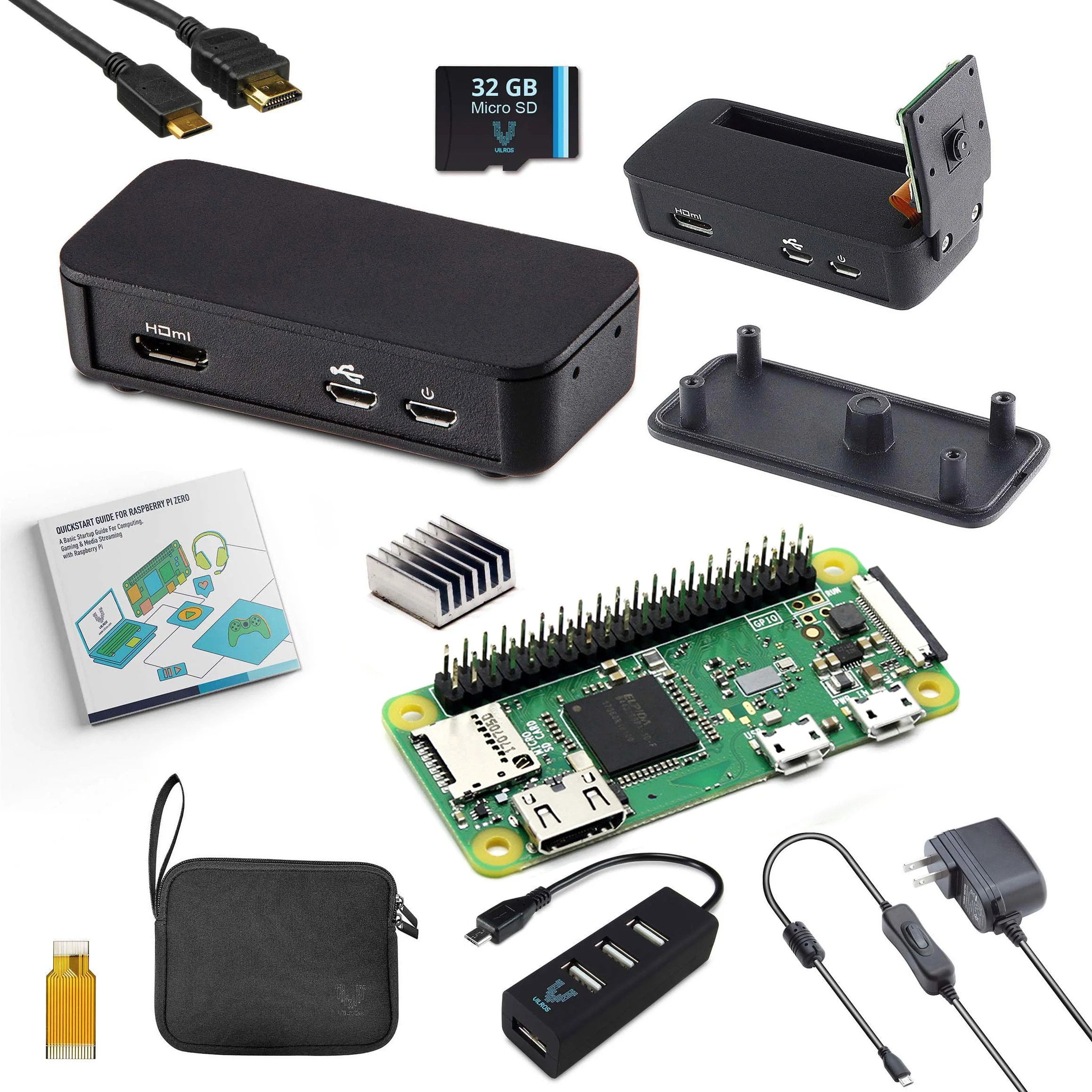 Vilros Raspberry Pi Zero W Complete Starter Kit With Pre-Soldered ...