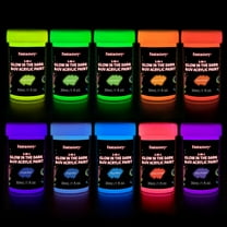 Fantastory Neon Glow in The Dark Paint - 10 Extra Bright Colors, Non ...