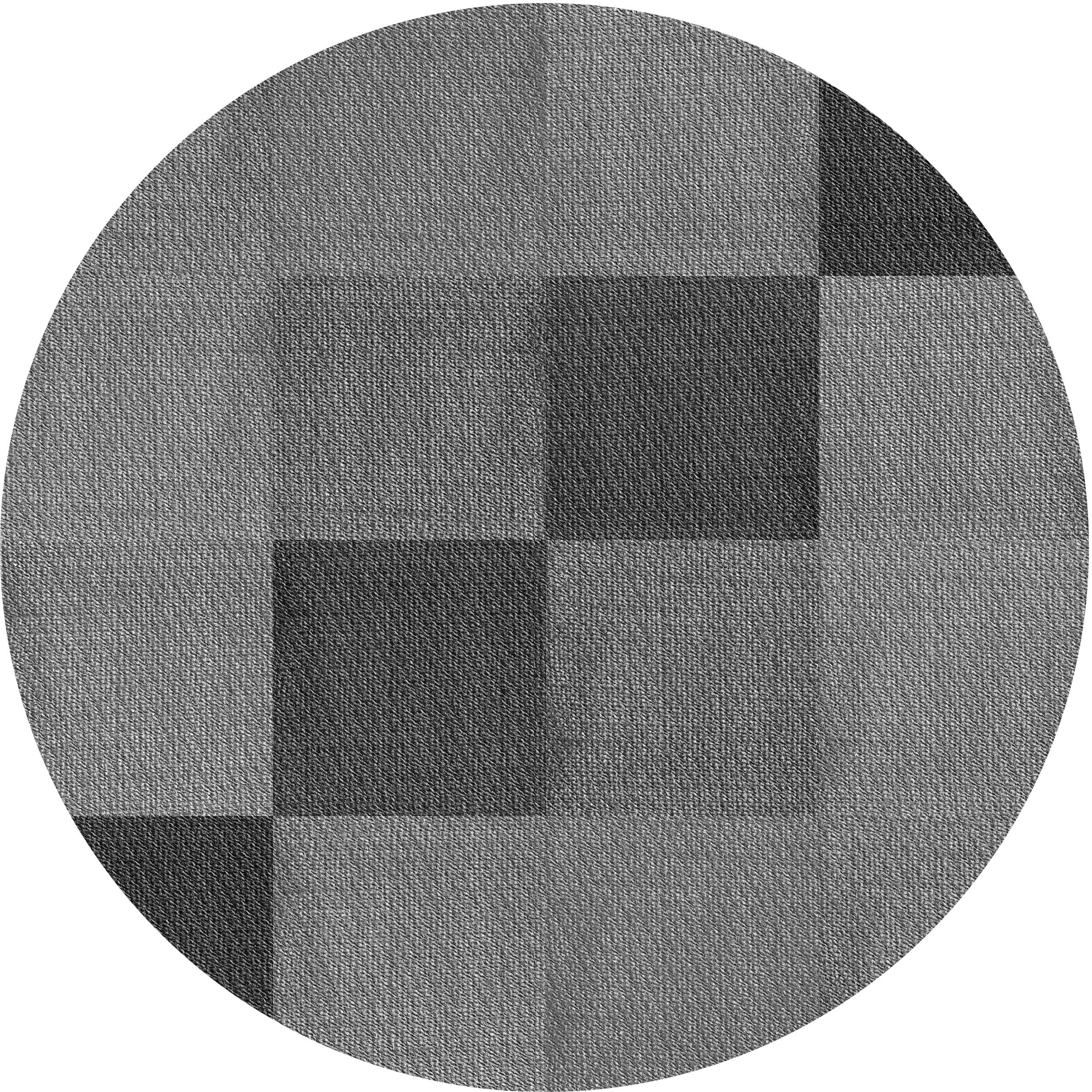 Ahgly Company Indoor Round Patterned Gray Wolf Gray Area Rugs, 5' Round ...