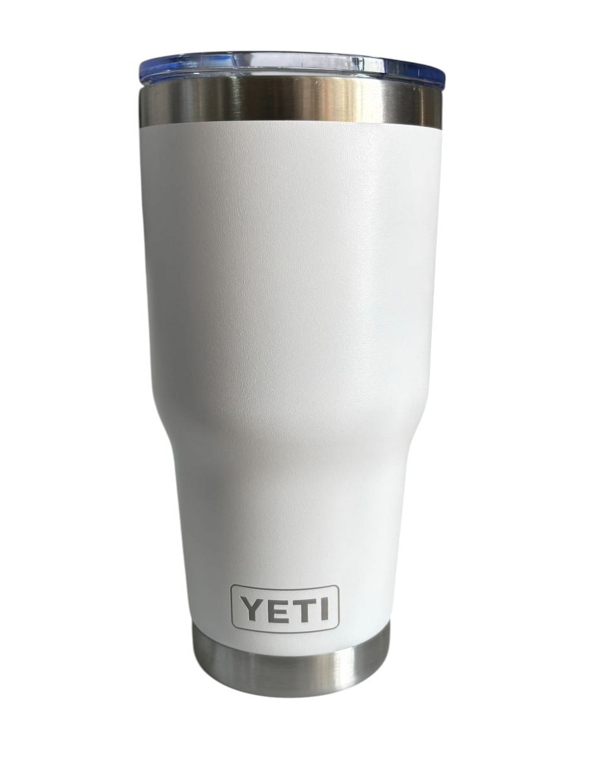 Termo Yeti de acero inoxidable Blanco con tapa push pull 30 Oz ...