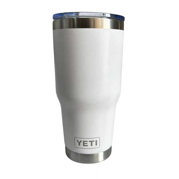 Termo Yeti de acero inoxidable Blanco con tapa push pull 30 Oz ...