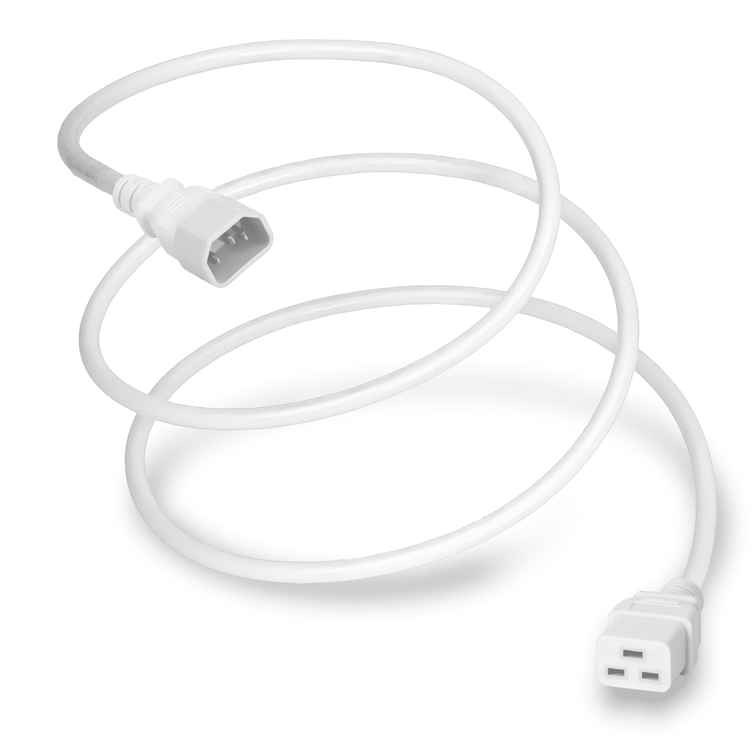 World Cord Sets 2 Foot IEC 60320 C14 to C19 PDU Adapter Style 15 Amp ...