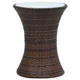 vidaXL Bistro Table Garden Deck Outdoor Side Table with Drum Design PE ...