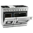 Cosmo 4 Piece Kitchen Appliance Package with 48" Freestanding Gas Range ...