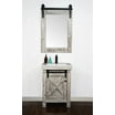 InFurniture Rustic Solid Fir 24 in. Barn Door Style Bathroom Vanity in ...