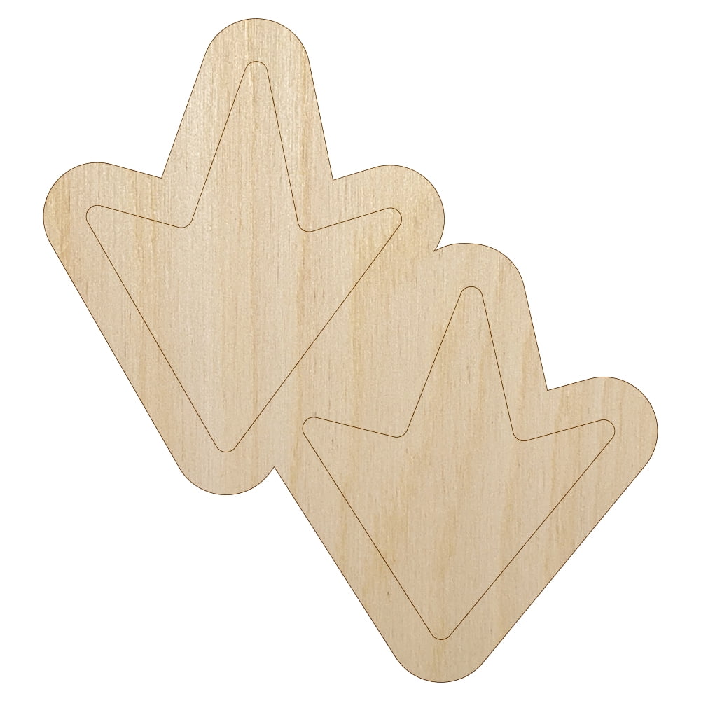 Duck Goose Footprint Track Wood Shape Unfinished Piece Cutout Craft DIY ...