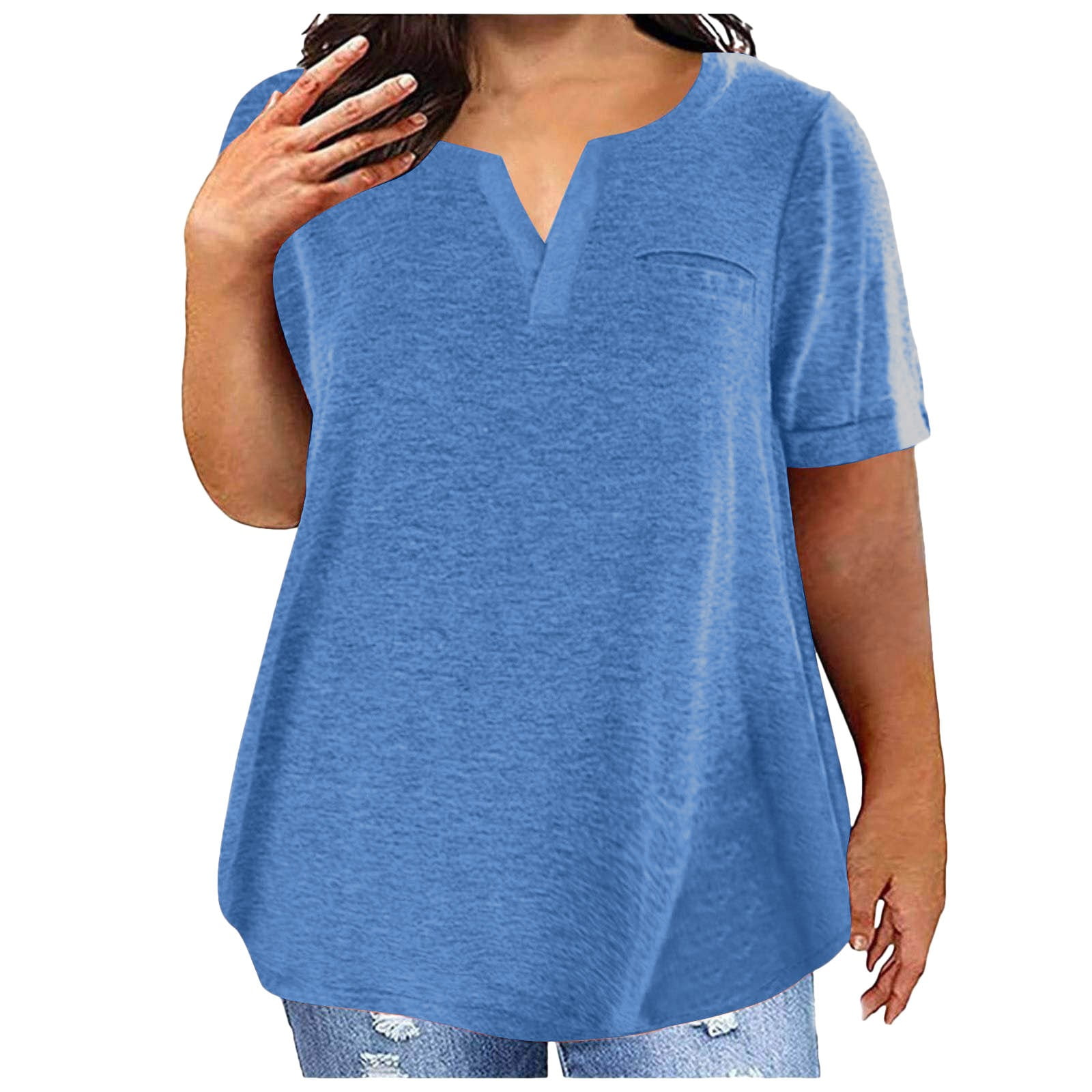 Click here for Laonim Womens Short Sleeve Solid Color Large Size... prices