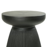 MgO Concrete Outdoor Side Table - Matte Black - Walmart.com
