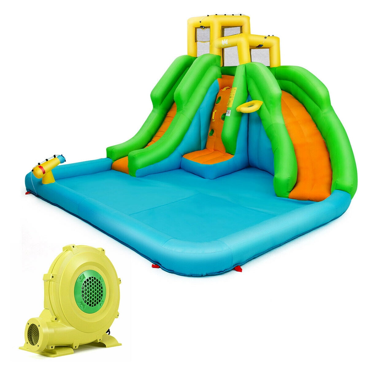 Click here for Gymax Kids Inflatable Water Park Bounce House 2 Sl... prices
