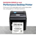 TSC DA220 Desktop Direct Thermal Label Printer for Postage, Shipping ...