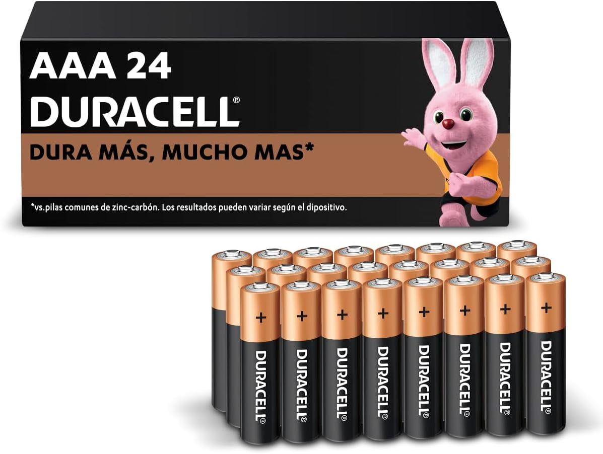 Duracell - Pilas AAA alcalinas de Larga duración 1.5V, Paquete con 24 Pilas Duracell Duracell ...