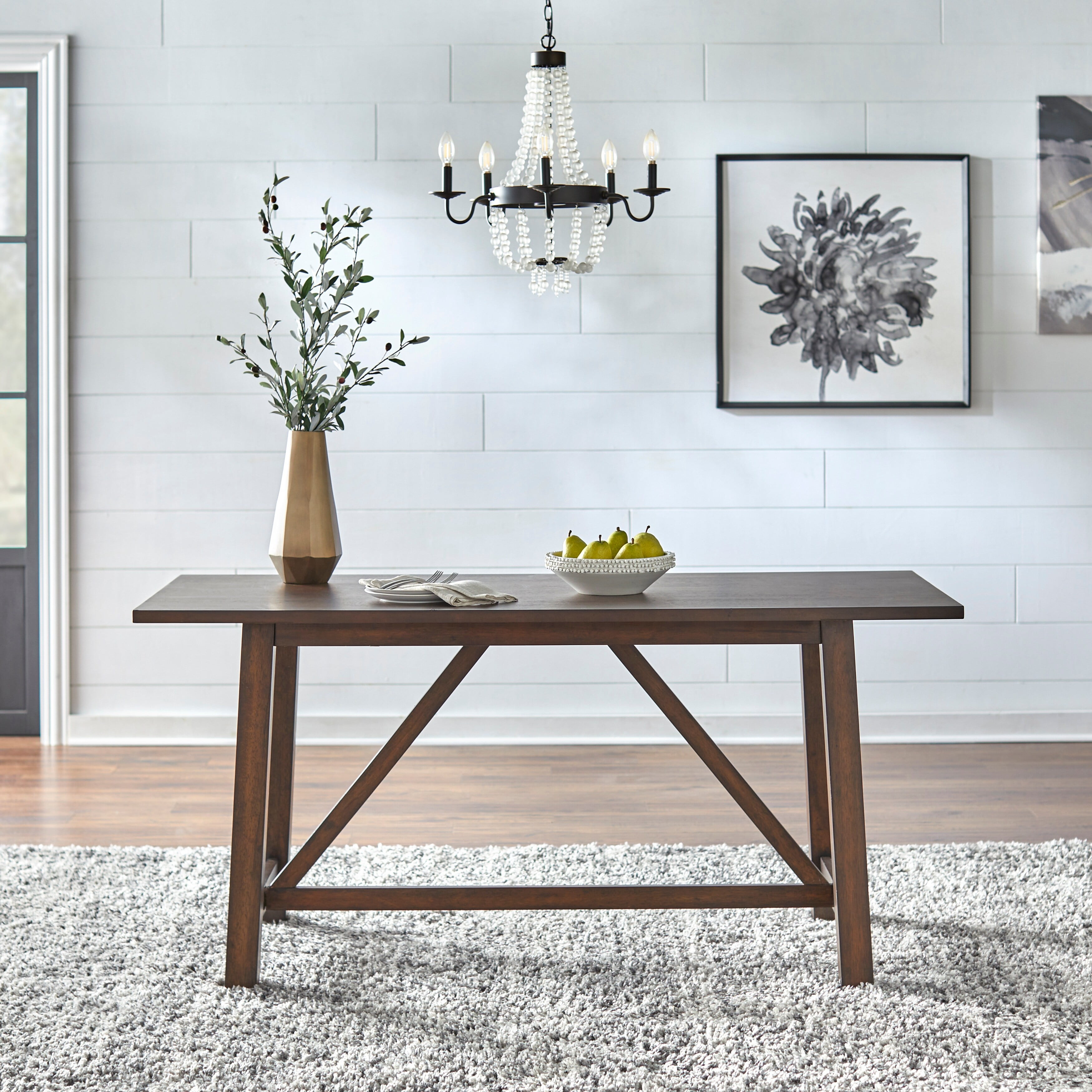 Simple Living Homestead Trestle Dining Table - Walmart.com
