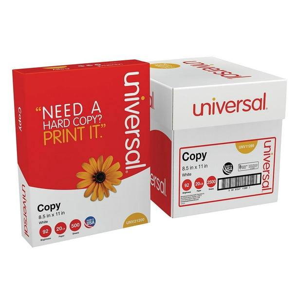 Universal® Copy Paper Convenience Carton, 92 Brightness, 20lb, 8 1/2 ...