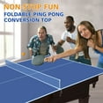 7*4ft Blue Foldable Ping Pong Conversion Top, 12MM MDF Portable Table ...