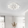 Modern Acrylic LED Ceiling Light Crystal Flower Shaped Chandelier Lamp ...