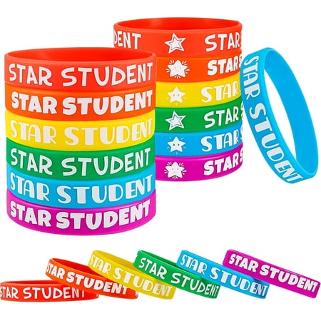 Star Student Wristbands Color Beautiful Star Wristbands Fancy Silicone ...