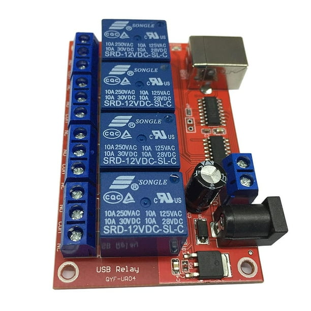 4 Channel USB Relay Module for 12V - Walmart.ca