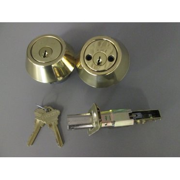 Legend Decorative Lever Deadbolt Combo Set Adj Bs Kw1 Polished Brass ...