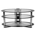 Flash Furniture Westchester Two-Tone Glass TV Stand with Shelves and ...