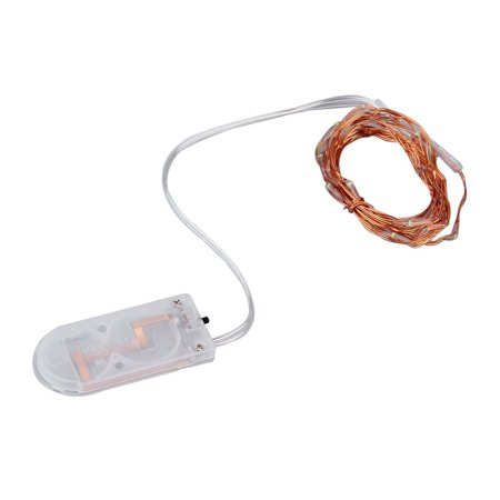 Joyoung 2m 20 LEDs Button Battery Operated LED Copper Wire String Fairy ...
