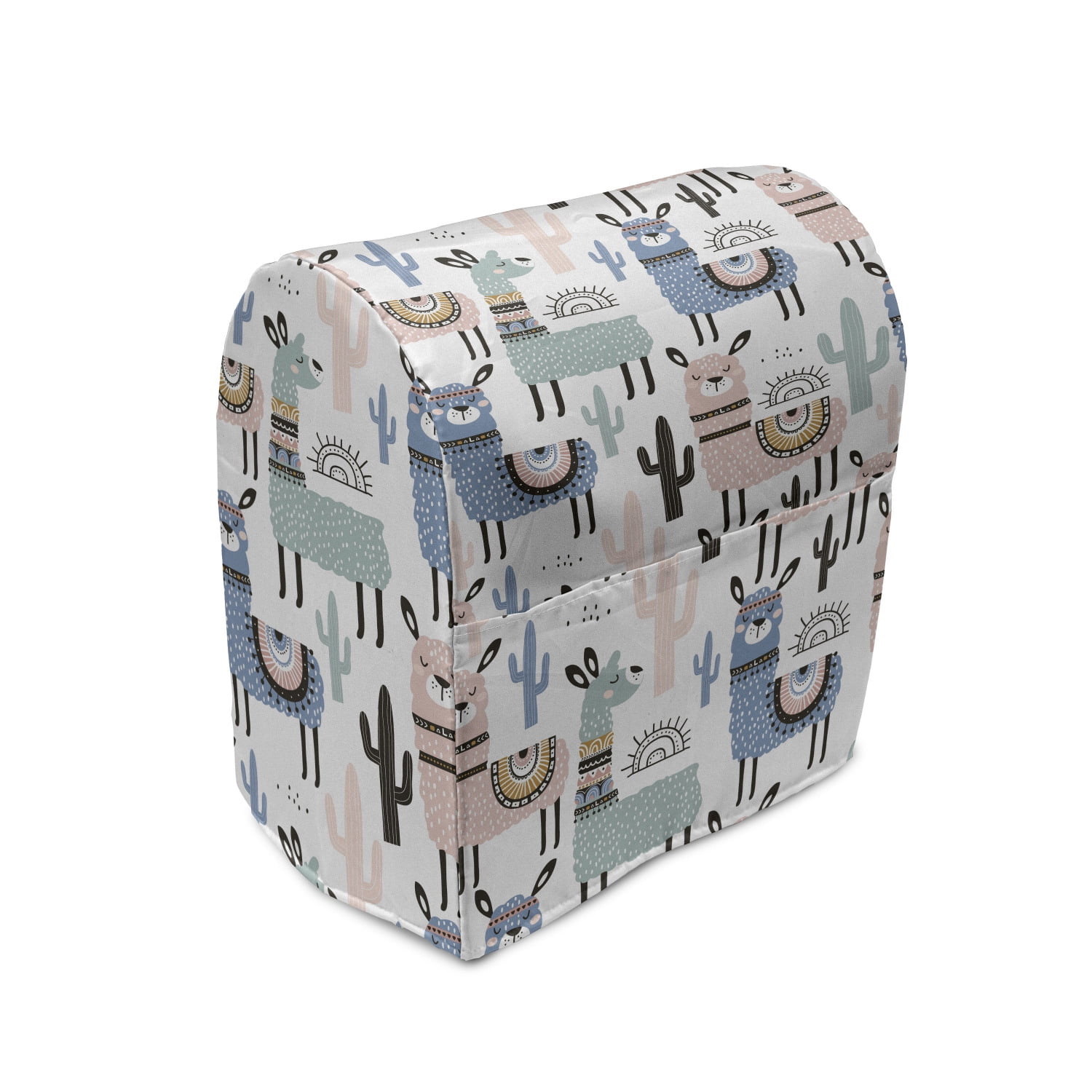 Llama Stand Mixer Cover, Cartoon Style Hand Drawn South American ...