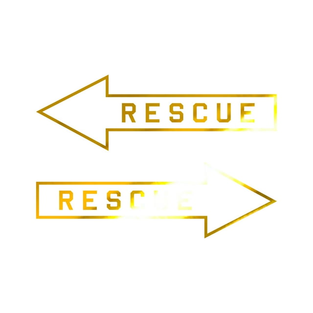 Rescue Arrow Sticker Decal Die Cut - Self Adhesive Vinyl - Weatherproof ...