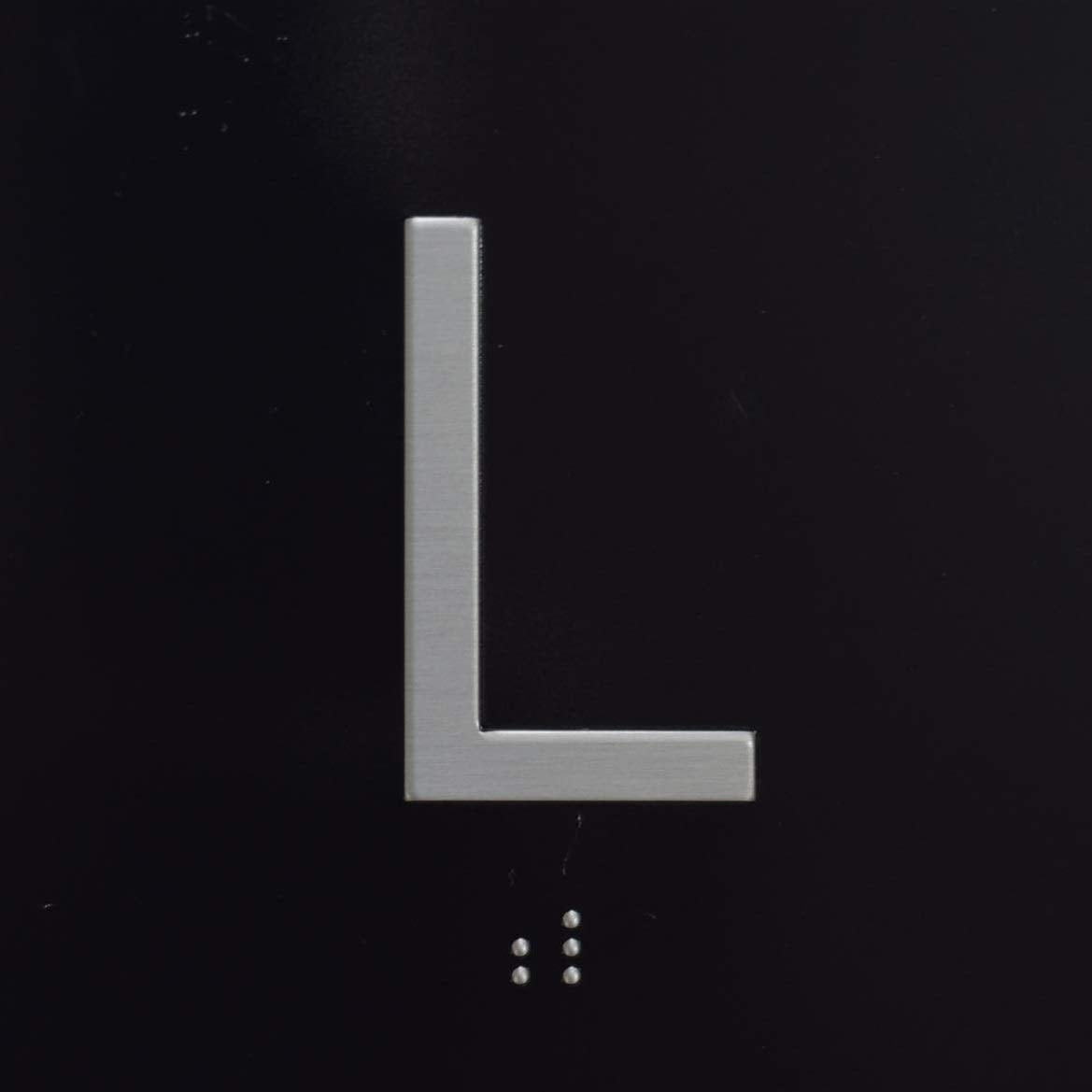 L Elevator Jamb Plate Sign (Lobby Elevator JAMB) with Braille and ...