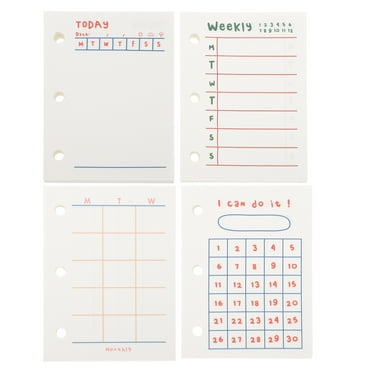 Planner A5 Inserts Daily Refill Paper Notebook Binder Loose Insert Do ...
