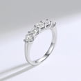 AURALUME Lab Grown Diamond Eternity Band 1.1cttw 5 Stone D Color VVS ...