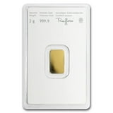 2 gram Austrian Mint Gold Bullion Bar - Guaranteed .9999 Fine (In Assay ...