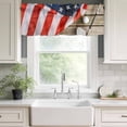 American Flag Golf Rod Pocket Curtain Valance, 4th of July Farmhouse ...