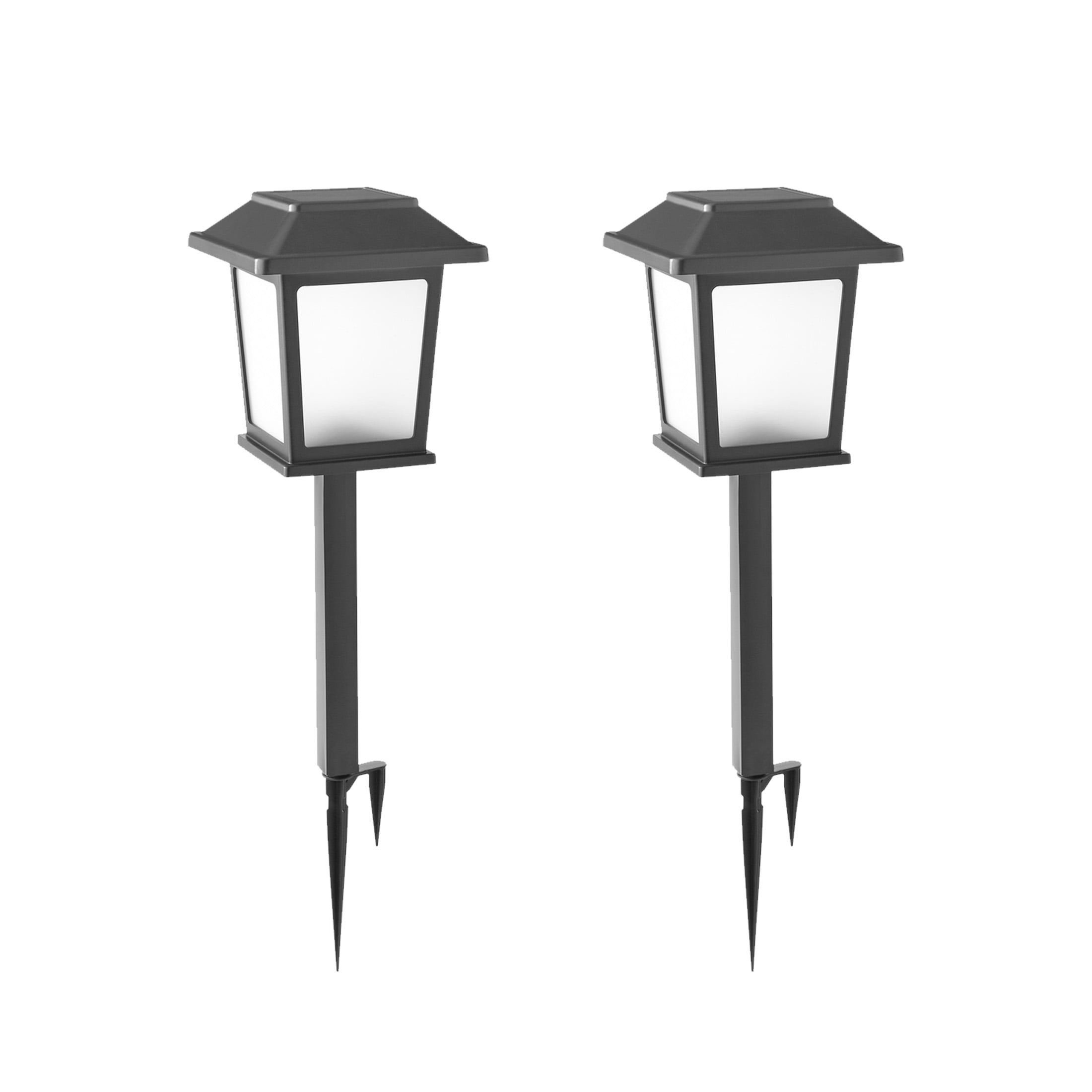Better Homes & Gardens Solar Powered Square Matte Black Metal LED ...