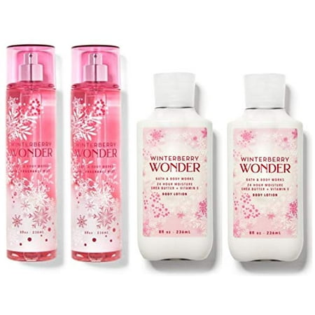 Bath and Body Works WINTERBERRY WONDER Value Pack - 2 Body Lotions and ...