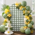 Green Check Wedding Arch Backdrop Cover 6FT ,Spandex Fitted Modern ...