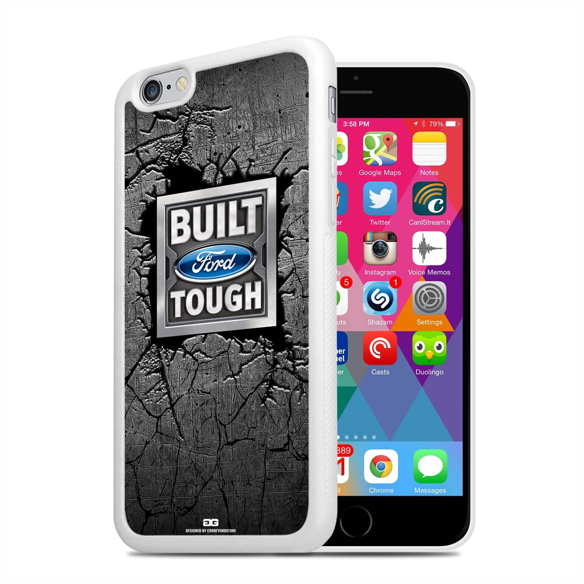 Built Ford Tough iPhone 6 White TPU Rubber Cell Phone Case - Walmart.com