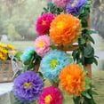10pcs Colorful Paper Flowers, 7''-9'' Artificial Flowers Outdoor ...