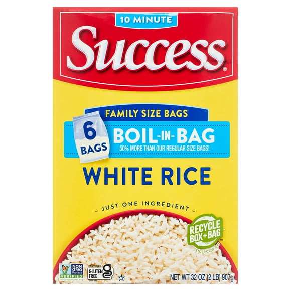 Success Boil-in-Bag Rice, Precooked Long Grain White Rice, Gluten Free ...