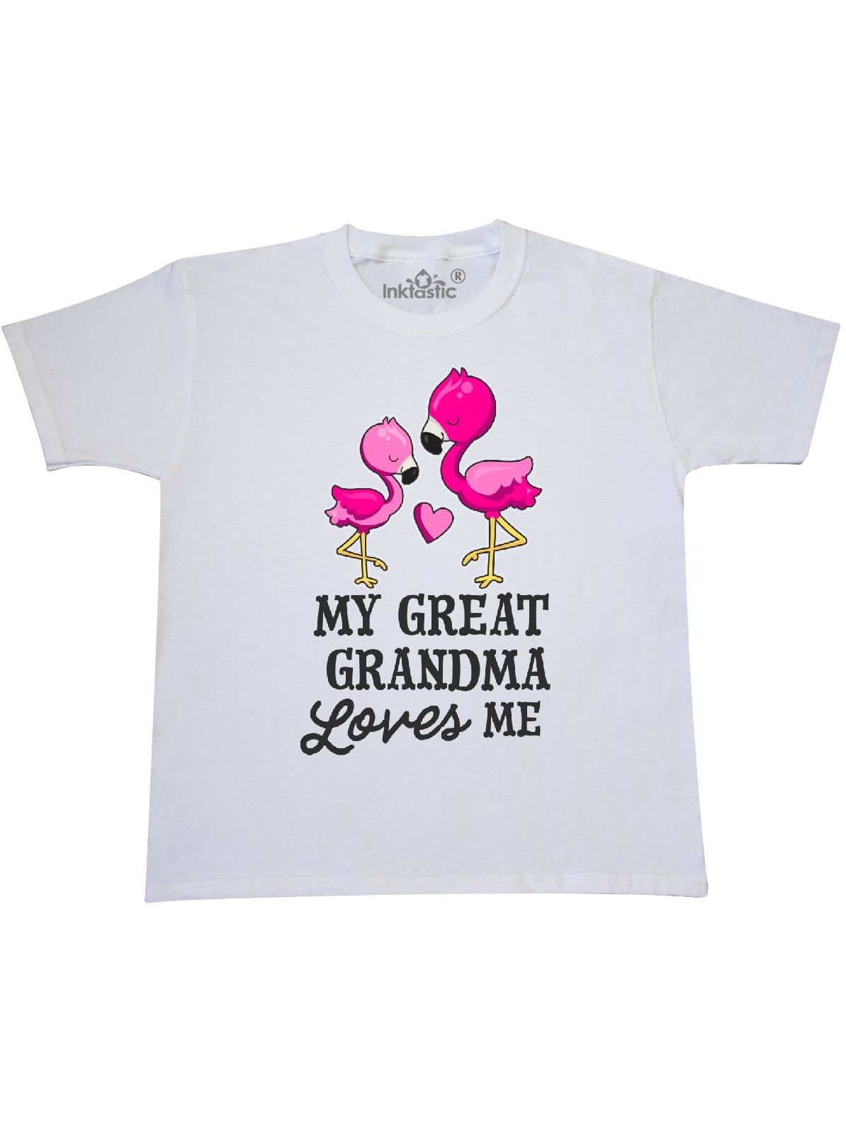 Inktastic My Great Grandma Loves me with Two Flamingos Youth T-Shirt - Walmart.com