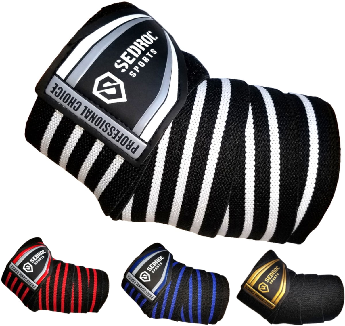 Sedroc Sports Professional Weight Lifting Elbow Wraps Powerlifting ...