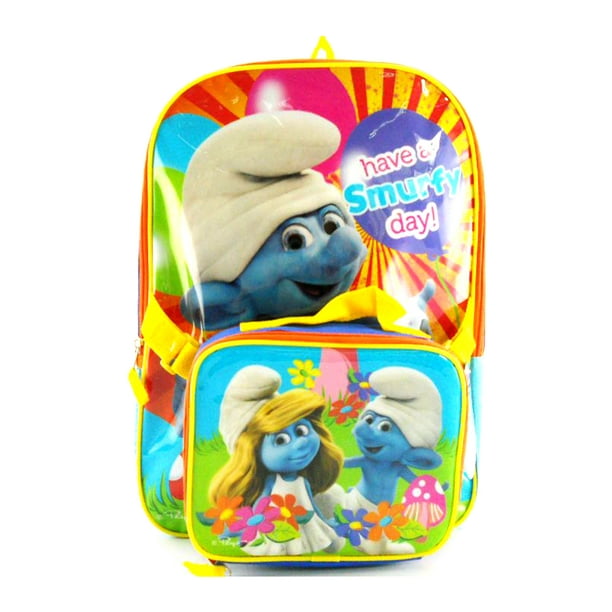The Smurfs 16 Inch Backpack with Lunch Bag Set - Have a Smurfy Day ...