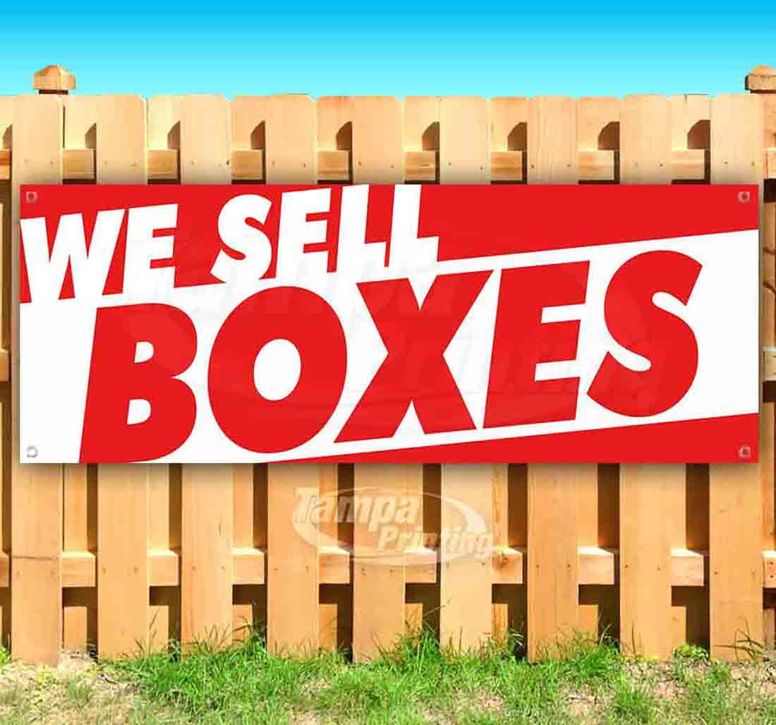We Sell Boxes 13 oz Vinyl Banner With Metal Grommets - Walmart.com