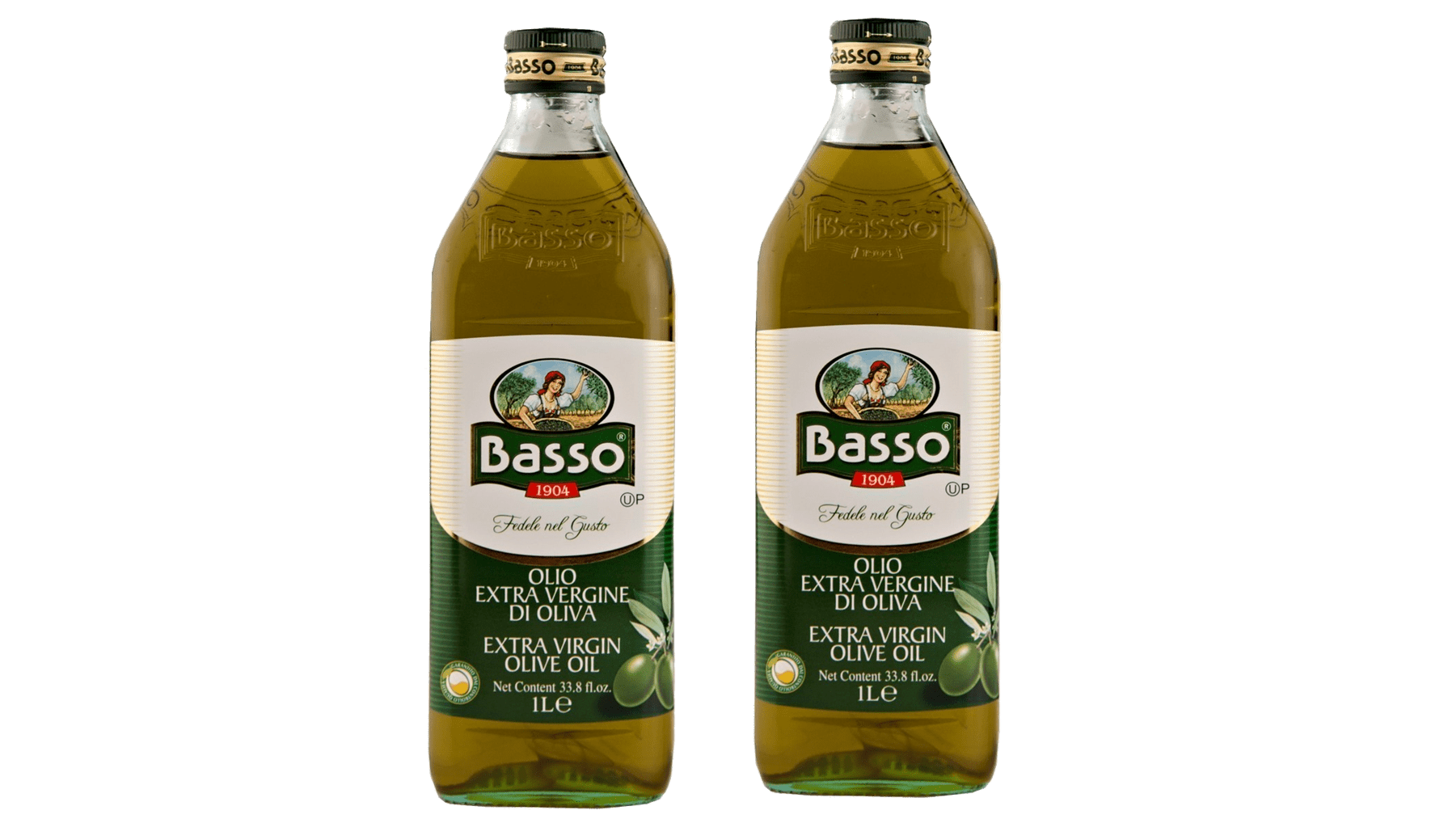 Basso Extra Virgin Olive Oil, 2-Pack 1 Liter (33.8 fl. oz.) Bottles ...