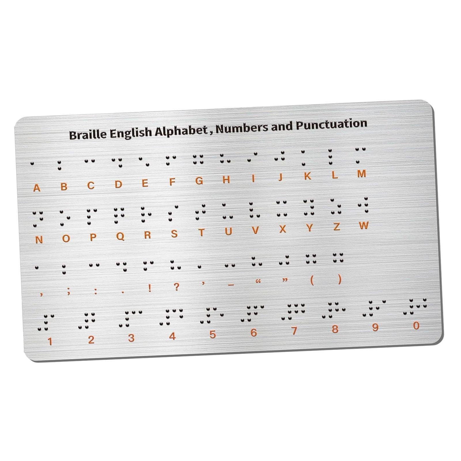 Tablero del alfabeto Braille: Aprende el alfabeto inglés, los números y ...