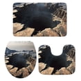 Abyss Crater Bathroom Rugs Set Ground Fissure Earth Brown Crevice ...