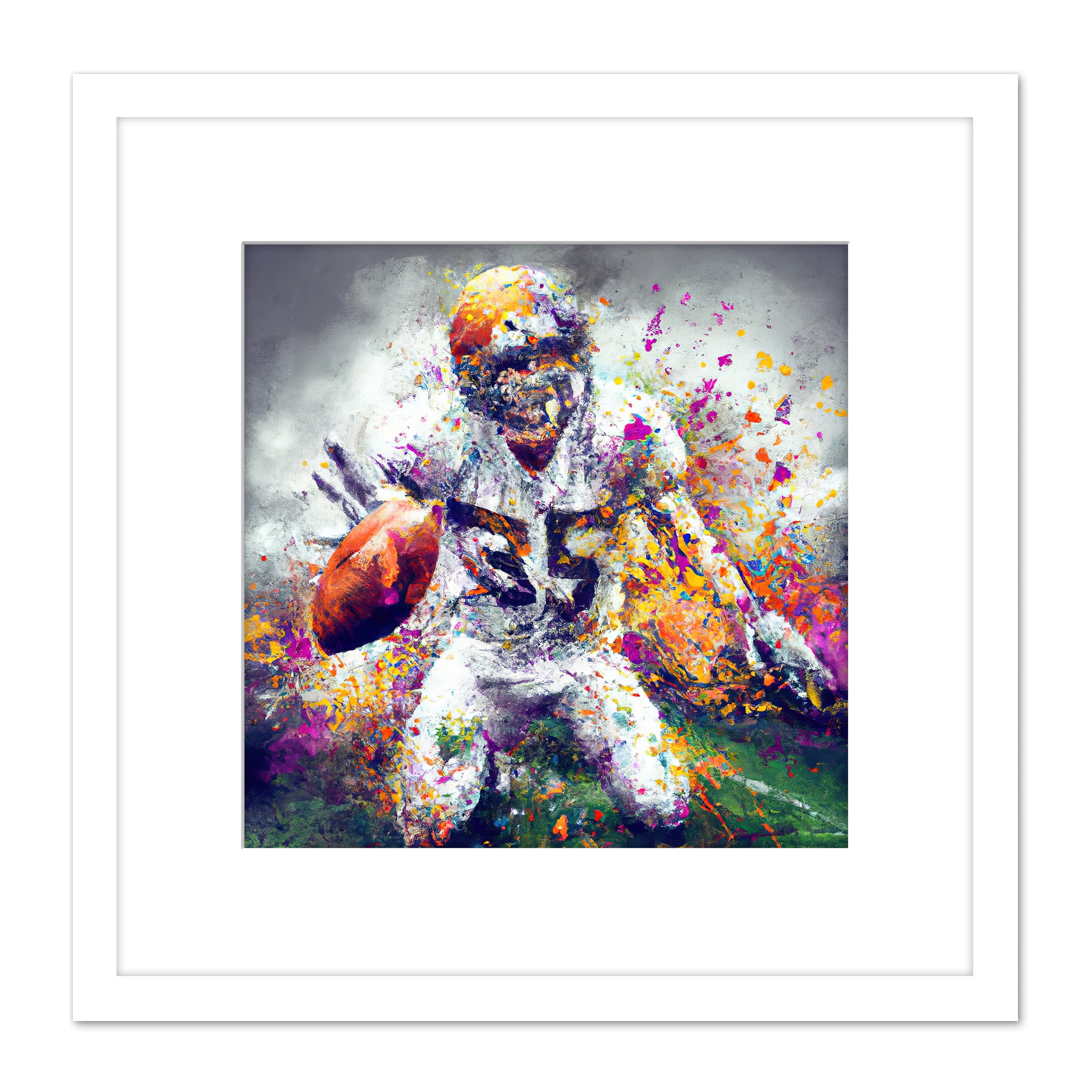 American Football Sport Paint Splatter Painting 35 Shirt Running Back ...