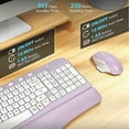 Ergonomic Wireless Keyboard and Mouse Combo, Leather Cushioned Palm ...