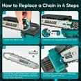 Saker, Electric Pole Saw, 6-Inch, 2x 22V 4000mAh Batteries - Walmart.com