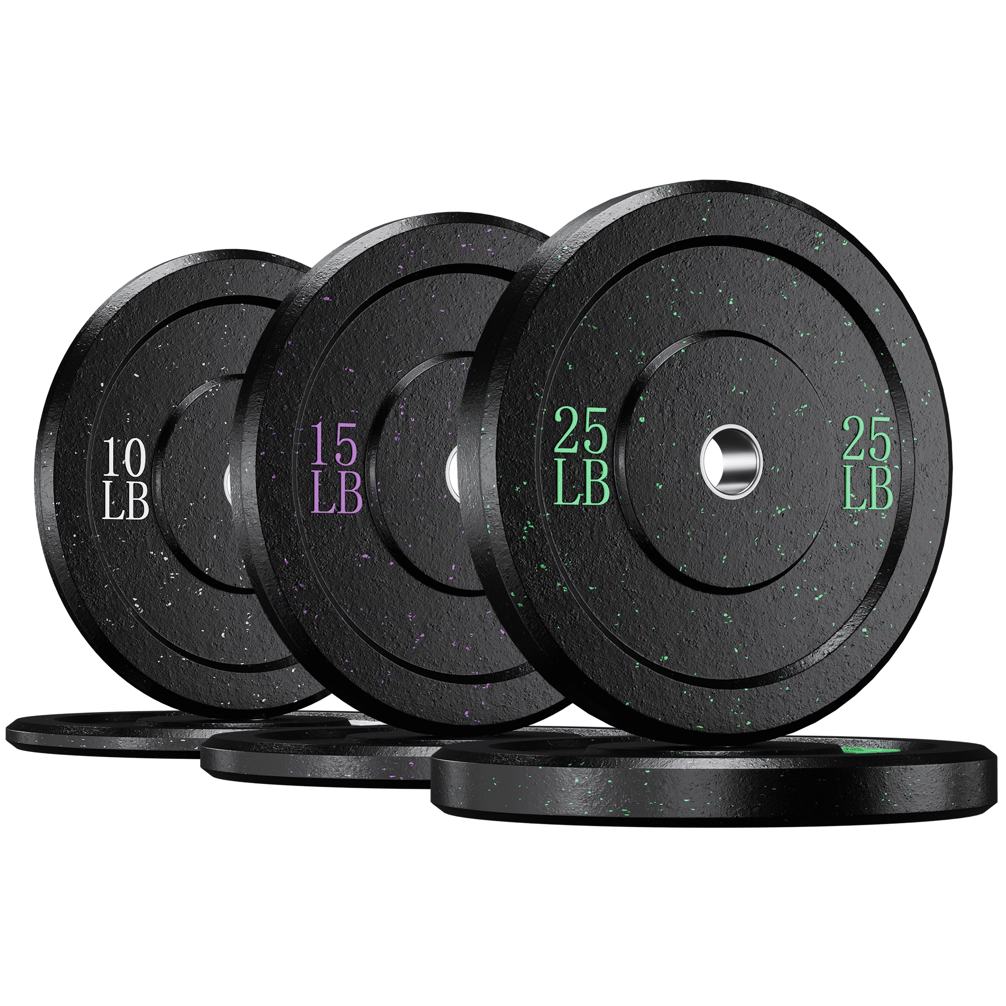 GIKPAL 100lb 2-inch Olympic Weight Plates, Durable Recycled Rubber ...