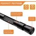 2 Pack Adjustable Tension Curtain Rods 5/8" Black, Extendable 18-30 ...