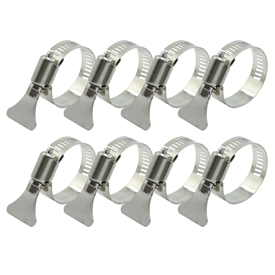 8pcs Stainless Steel Hose Clamp Screw Water Hose Pipe Clamps Clip ...